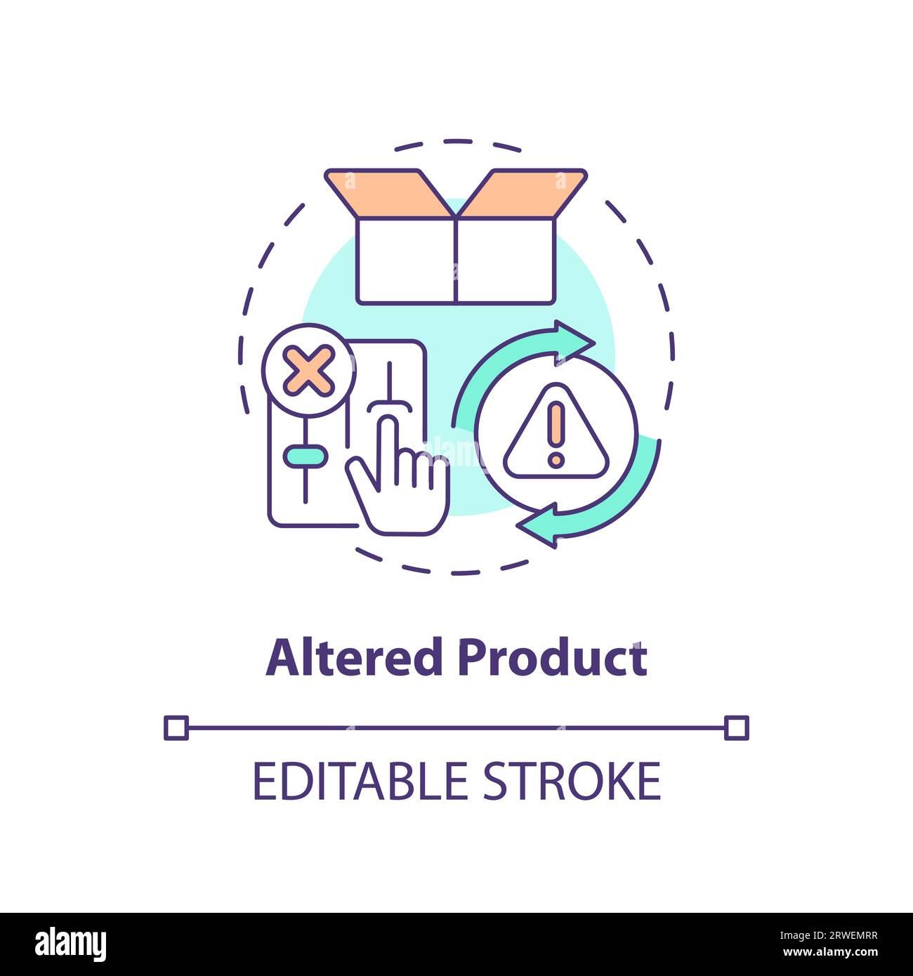 2D customizable altered product line icon concept Stock Vector Image ...