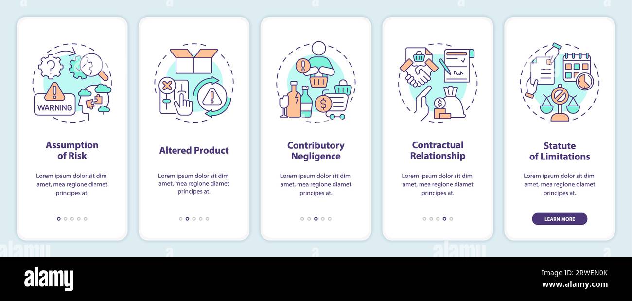 Walkthrough product liability with line icons concept Stock Vector Image & Art - Alamy