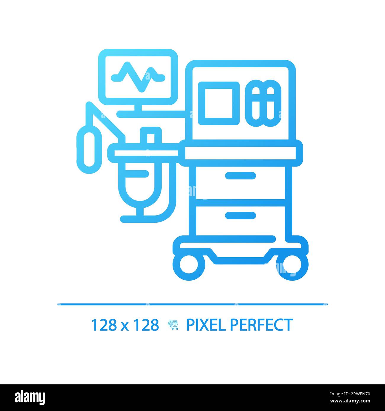 Anesthesia machine pixel perfect gradient linear vector icon Stock Vector Image & Art - Alamy