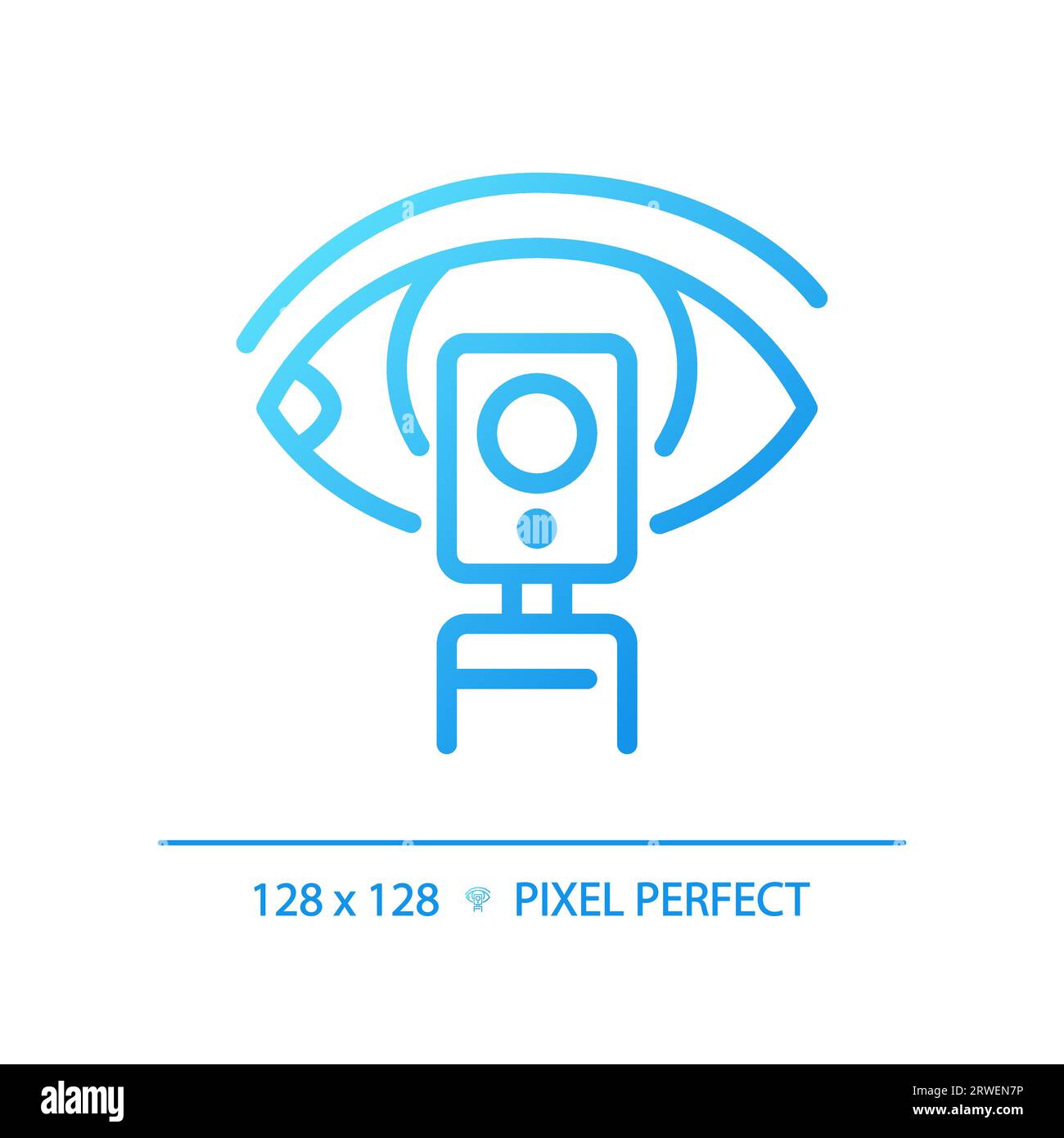Ophthalmoscope pixel perfect gradient linear vector icon Stock Vector Image & Art - Alamy