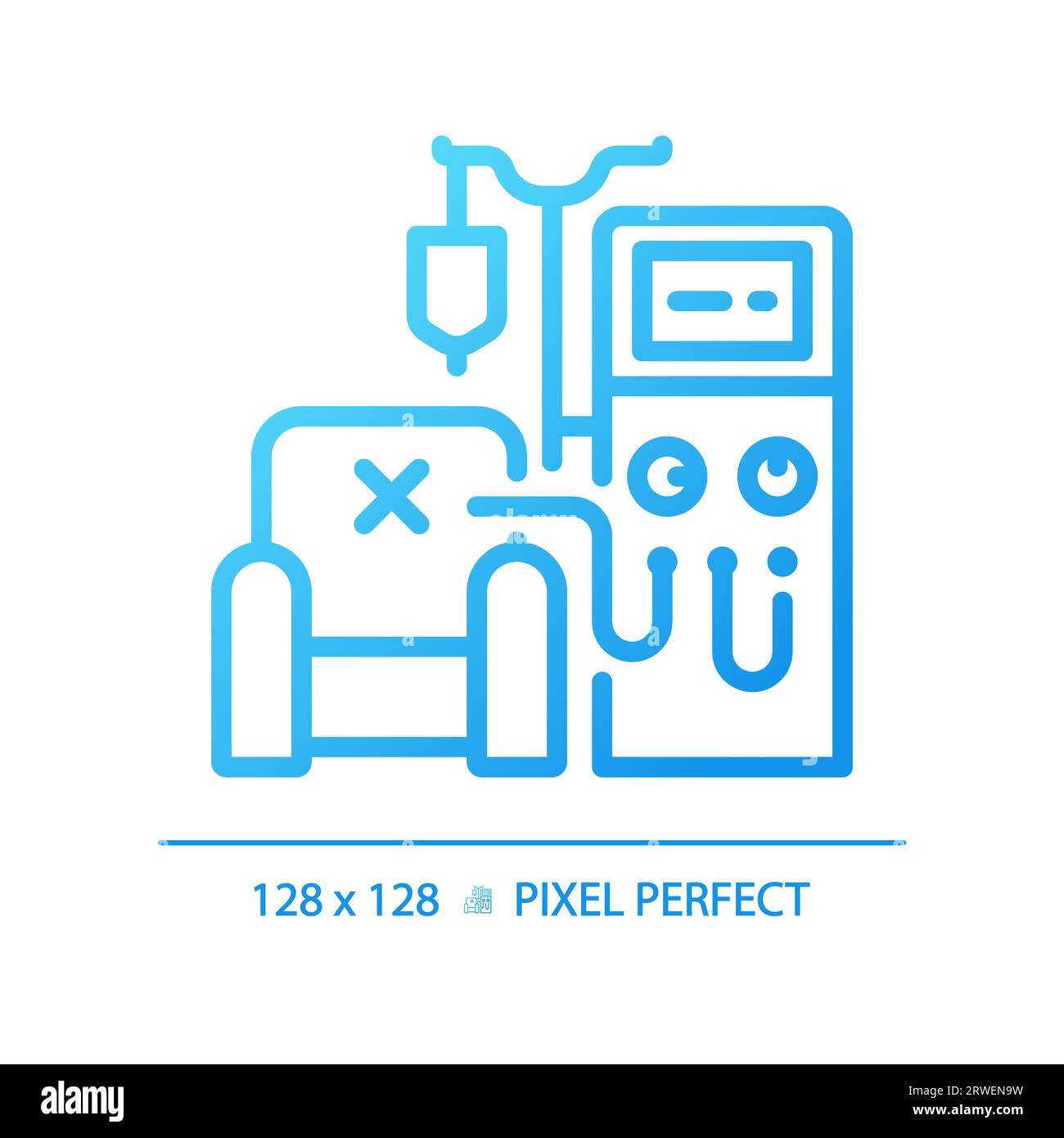 Dialysis machine pixel perfect gradient linear vector icon Stock Vector Image & Art - Alamy