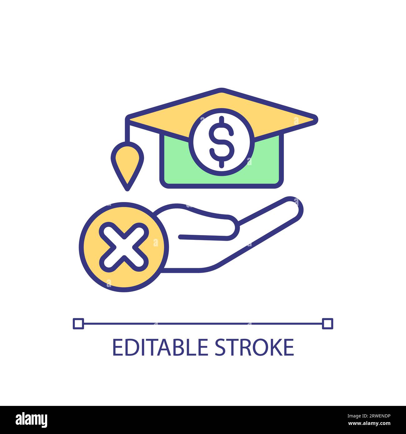 2D thin linear colorful understand reason icon Stock Vector Image & Art ...