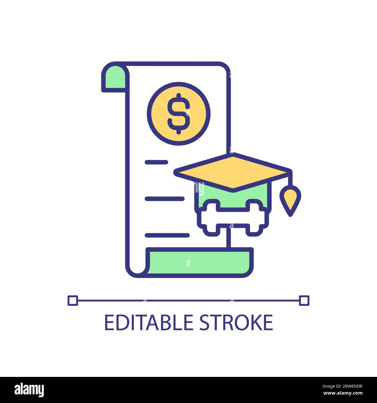 2D thin linear colorful submit appeal icon Stock Vector Image & Art - Alamy