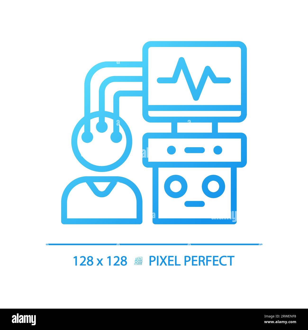 Eeg machine pixel perfect gradient linear vector icon Stock Vector Image & Art - Alamy