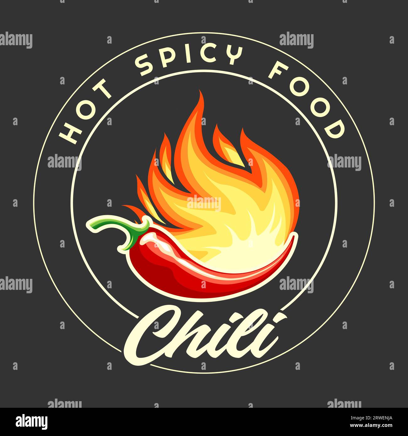 Pepper heat emblem hi-res stock photography and images - Alamy