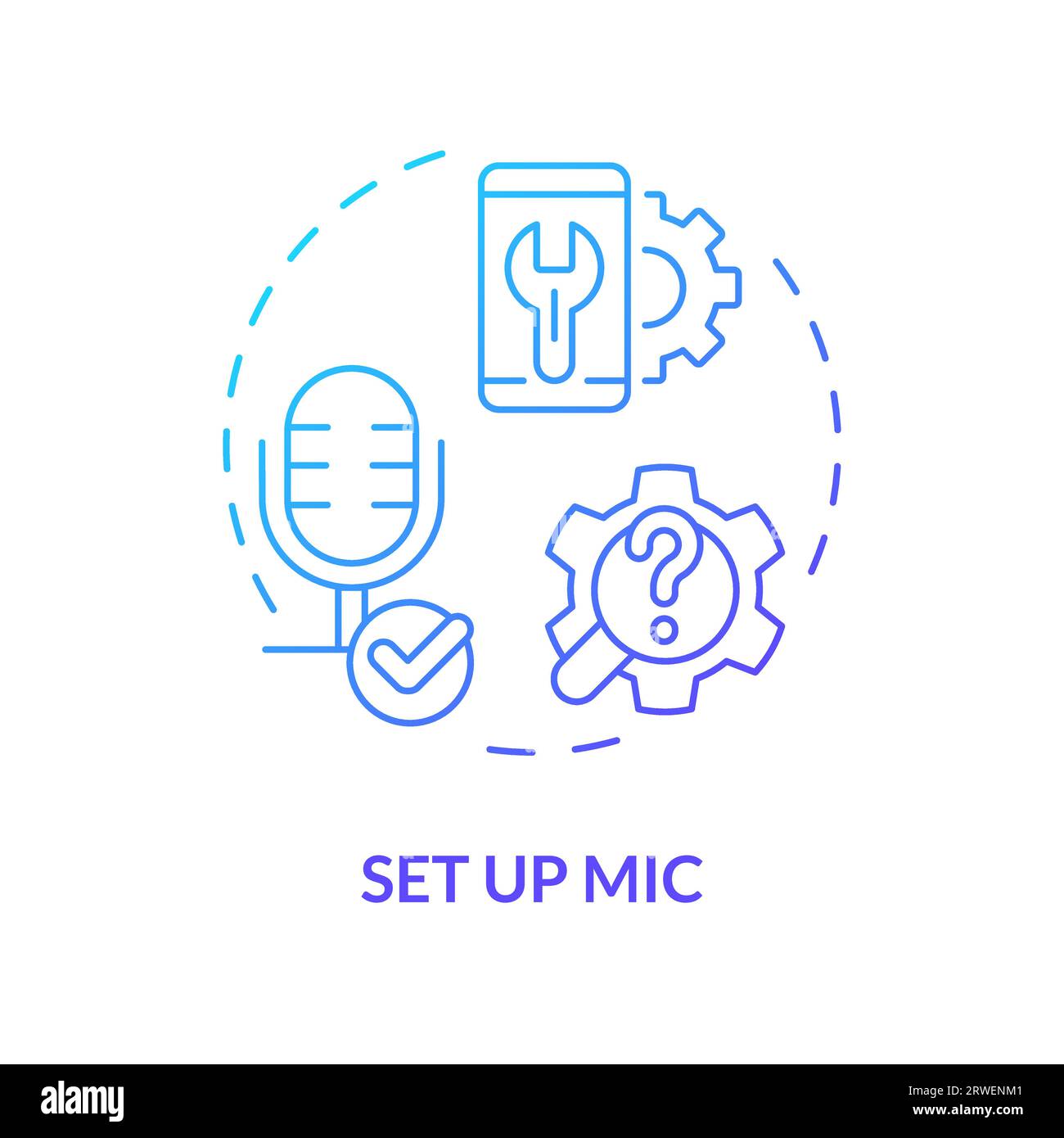 Microphone flat gradient color Cut Out Stock Images & Pictures - Alamy
