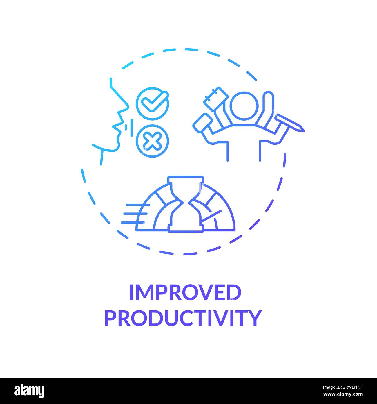 2D improved productivity gradient icon concept Stock Vector Image & Art - Alamy