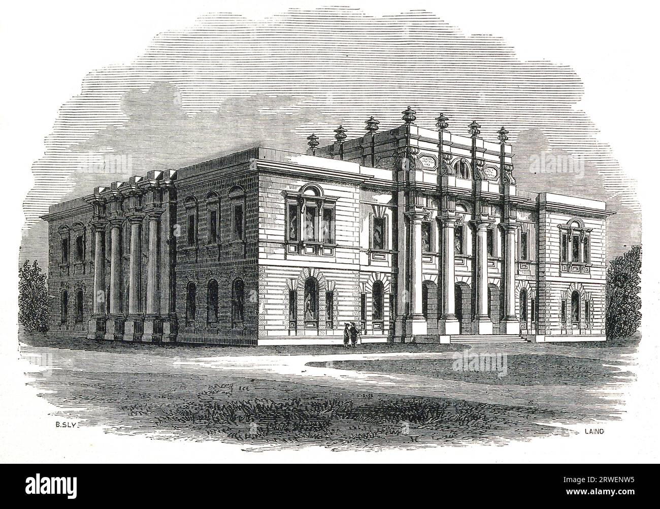 Restored school building Cut Out Stock Images & Pictures - Alamy