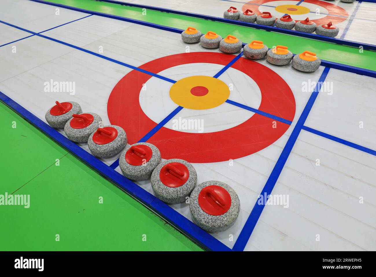 Land curling competition equipment on the playground, North China Stock ...