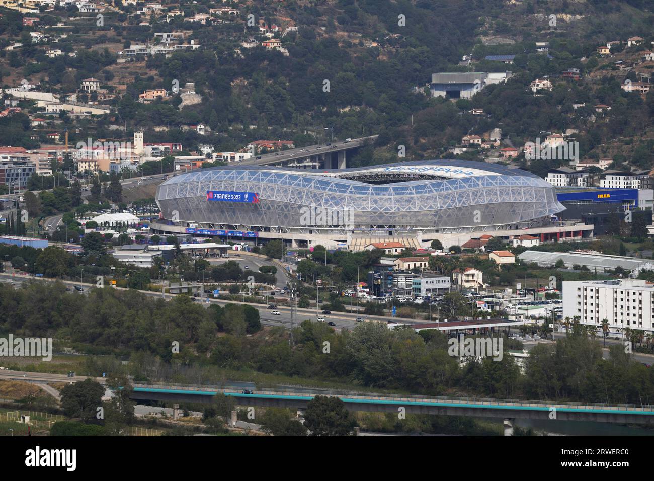 The Stade de Nice, in Nice, France, Saturday, Sept. 16, 2023. The ...
