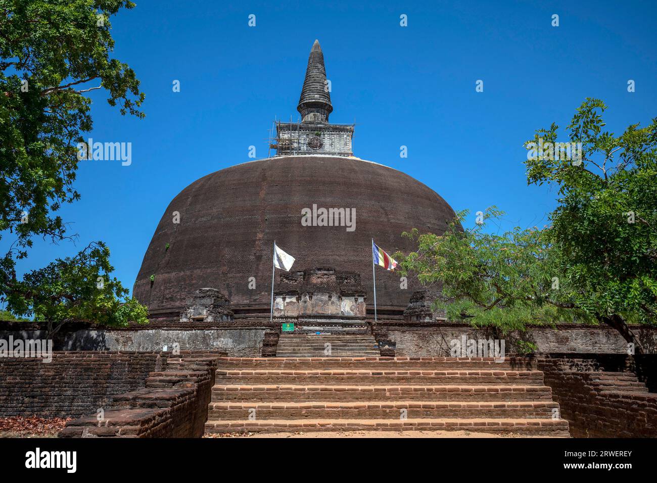 The ruins of Rankoth Vehera which was built by King Nissankamalla at ...
