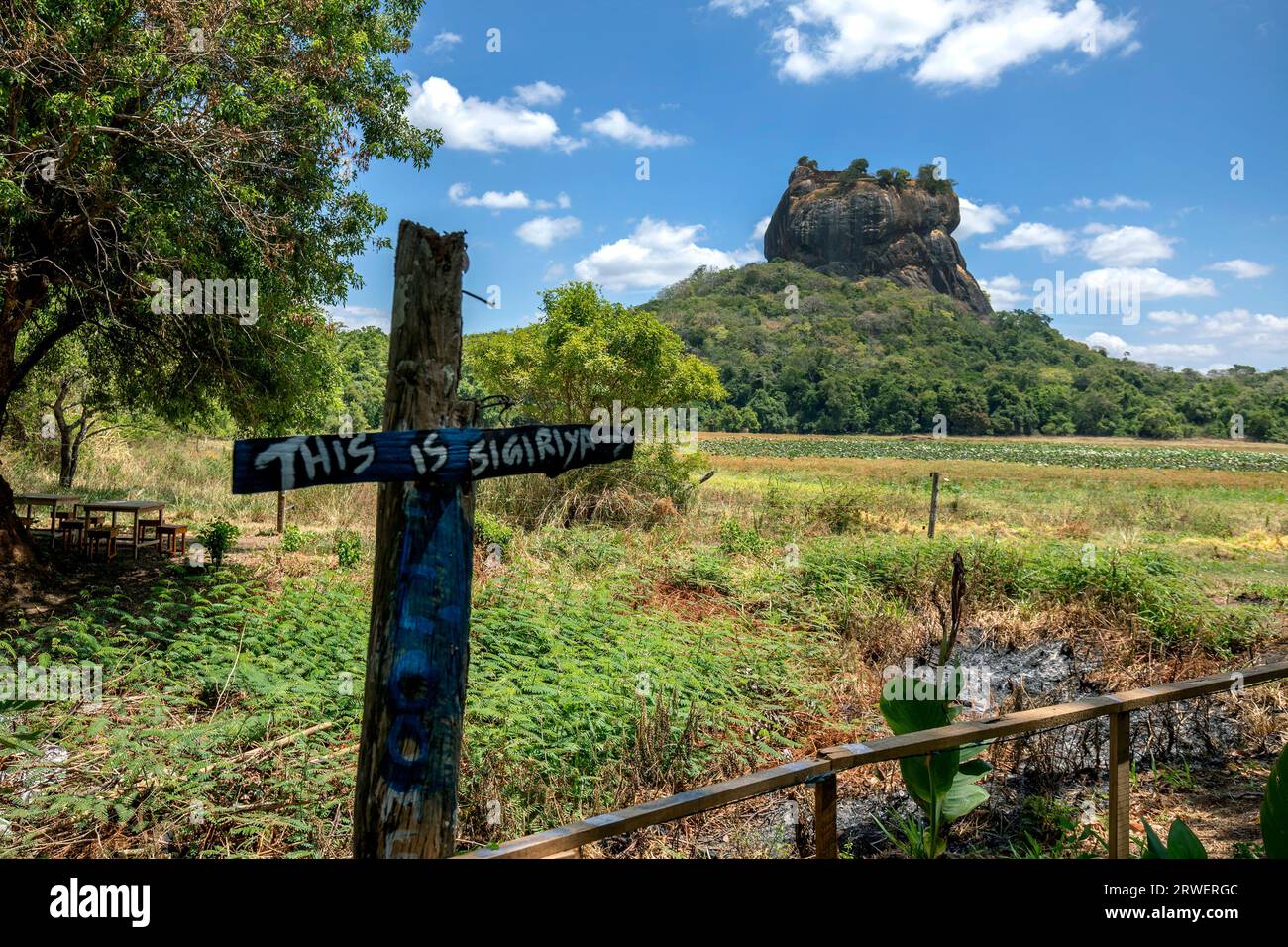 A view of Sigiriya Rock Fortress at Sigiriya in central Sri Lanka. The ...