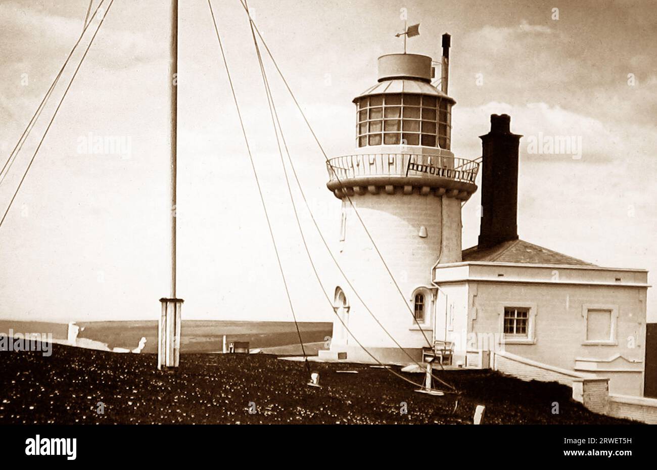 Belle Tout Lighthouse, Beachy Head, Victorian period Stock Photo - Alamy