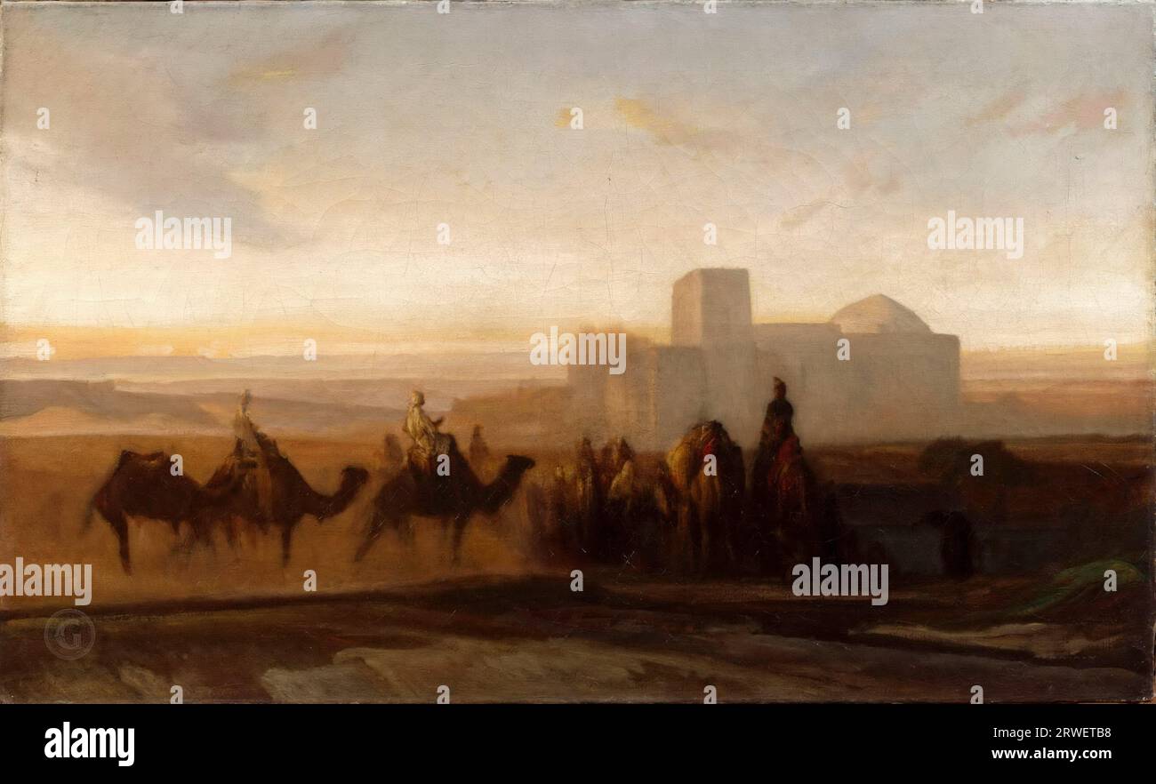 Alexandre-Gabriel Decamps -- The Caravan c.1854, 60х100 Stock Photo - Alamy