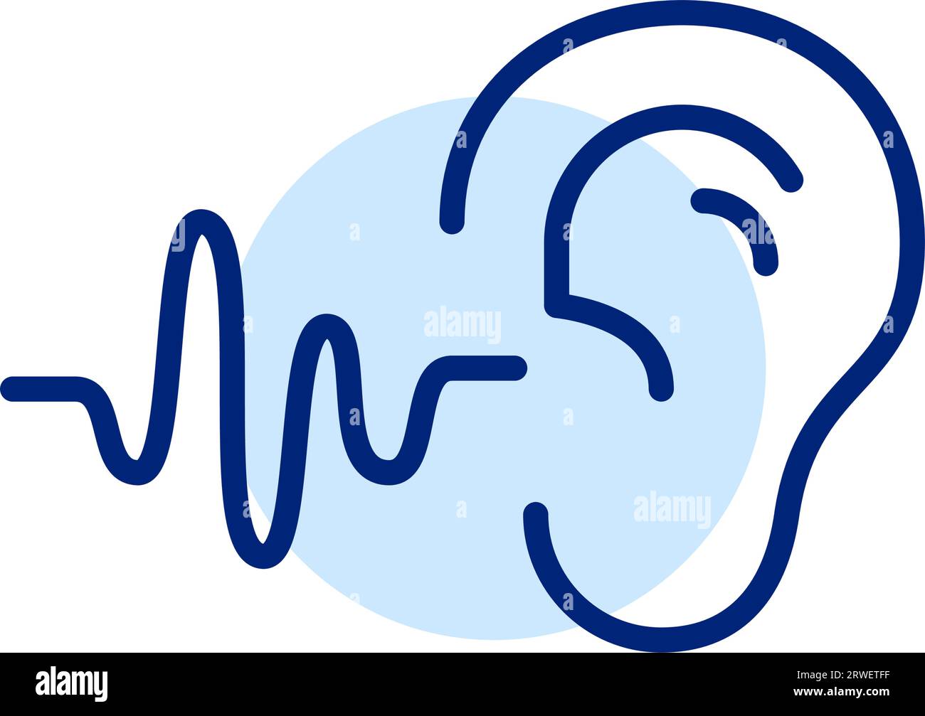 Sound waves coming into an ear. Pixel perfect icon Stock Vector Image ...