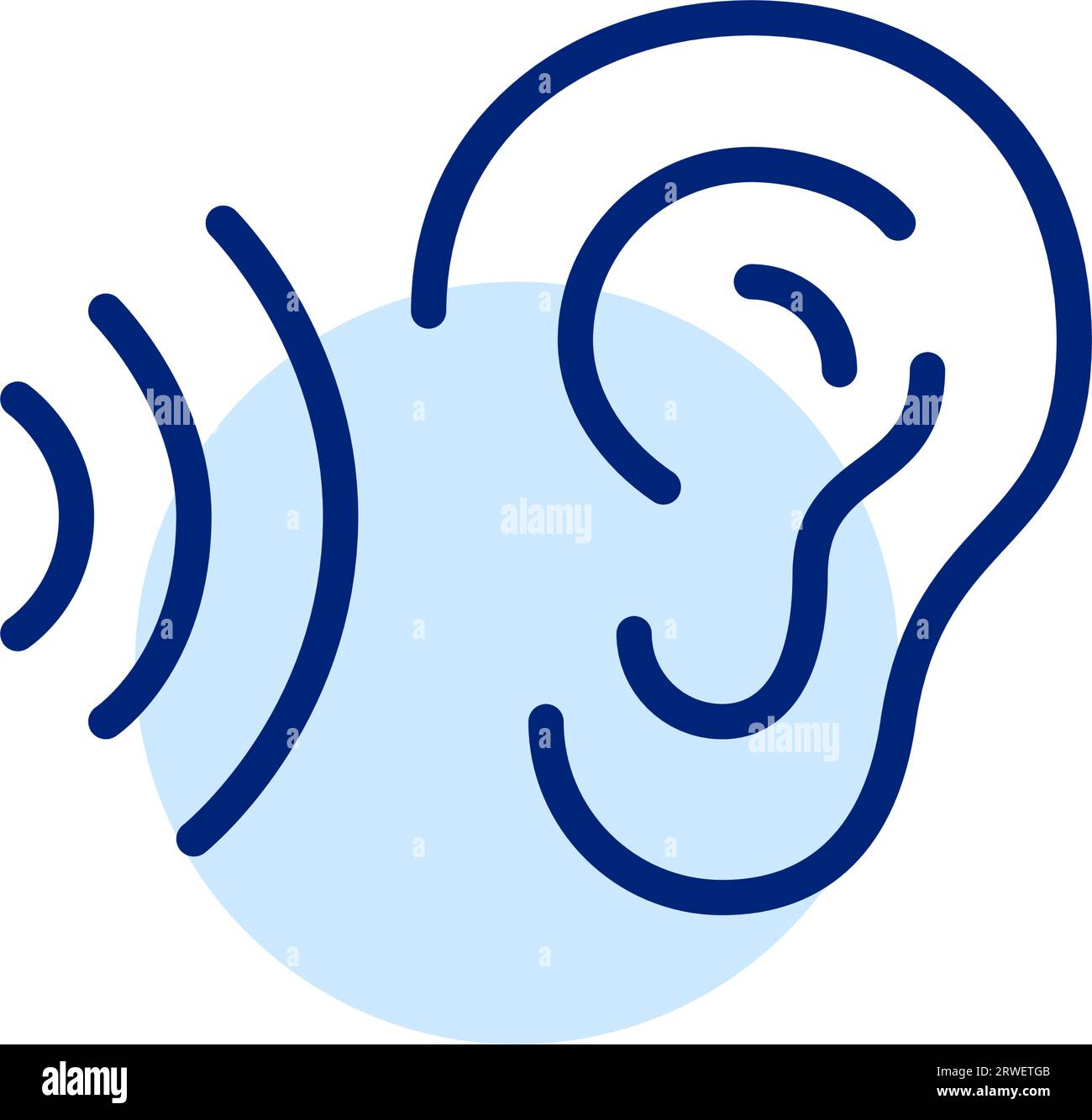 Human ear sound waves Stock Vector Images - Alamy