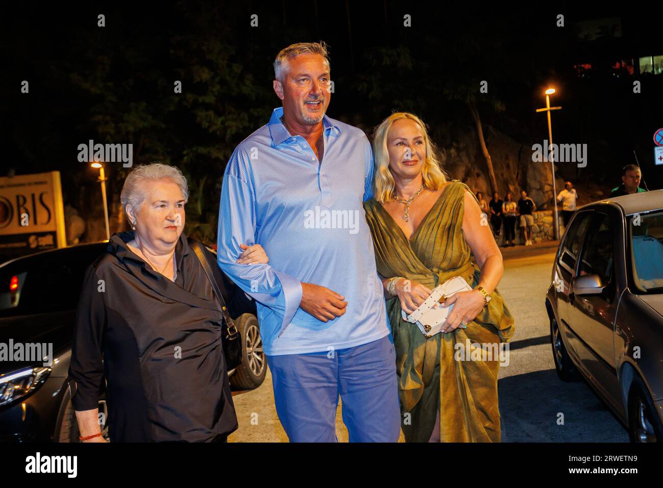 Split, Croatia. 18th Sep, 2023. Toni Kukoc with his mother Radojka and ...