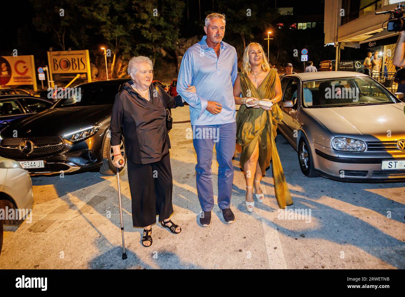 Split, Croatia. 18th Sep, 2023. Toni Kukoc with his mother Radojka and ...