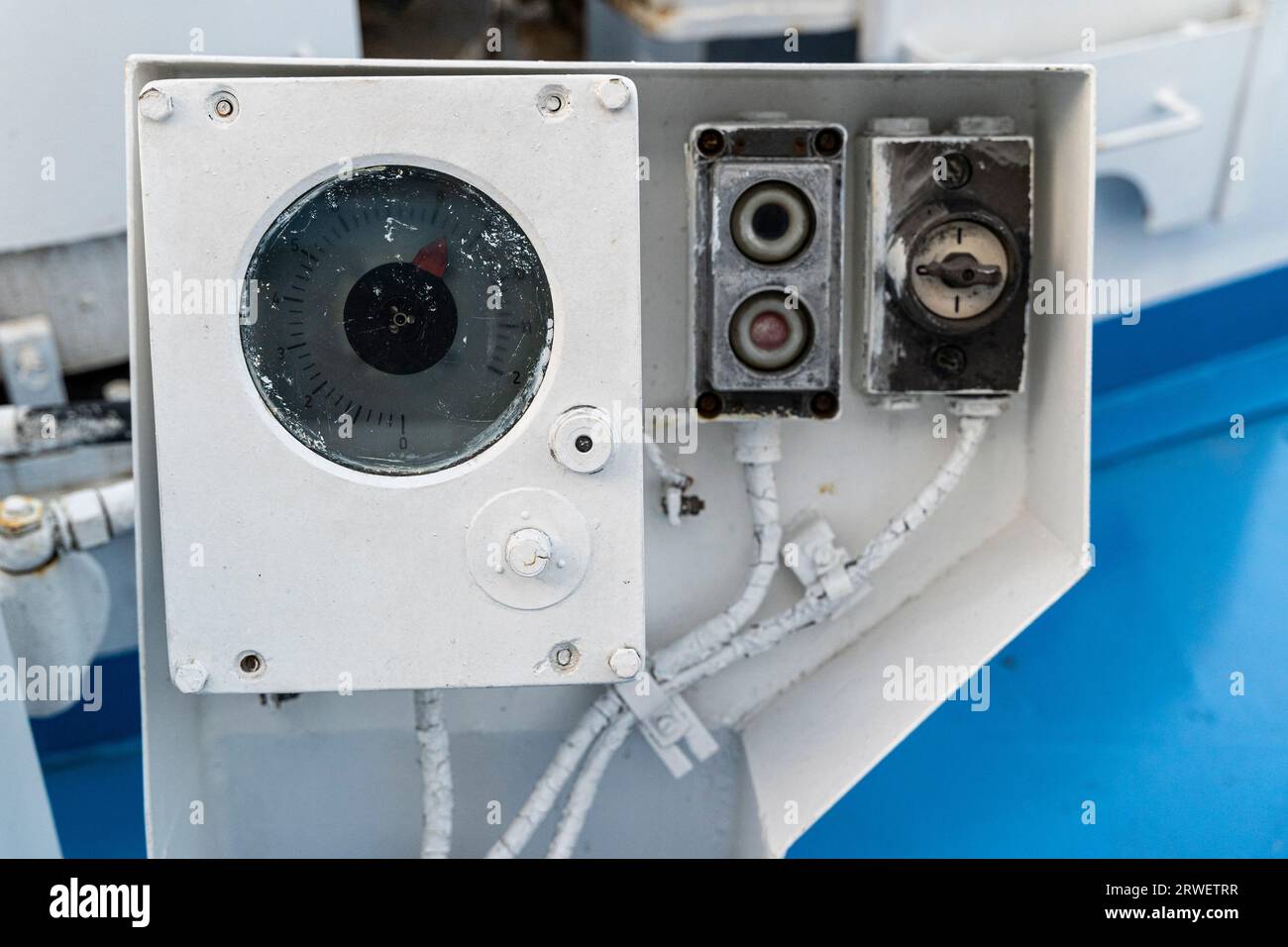 Electric deck control panel for lifting and lowering the anchor chain ...