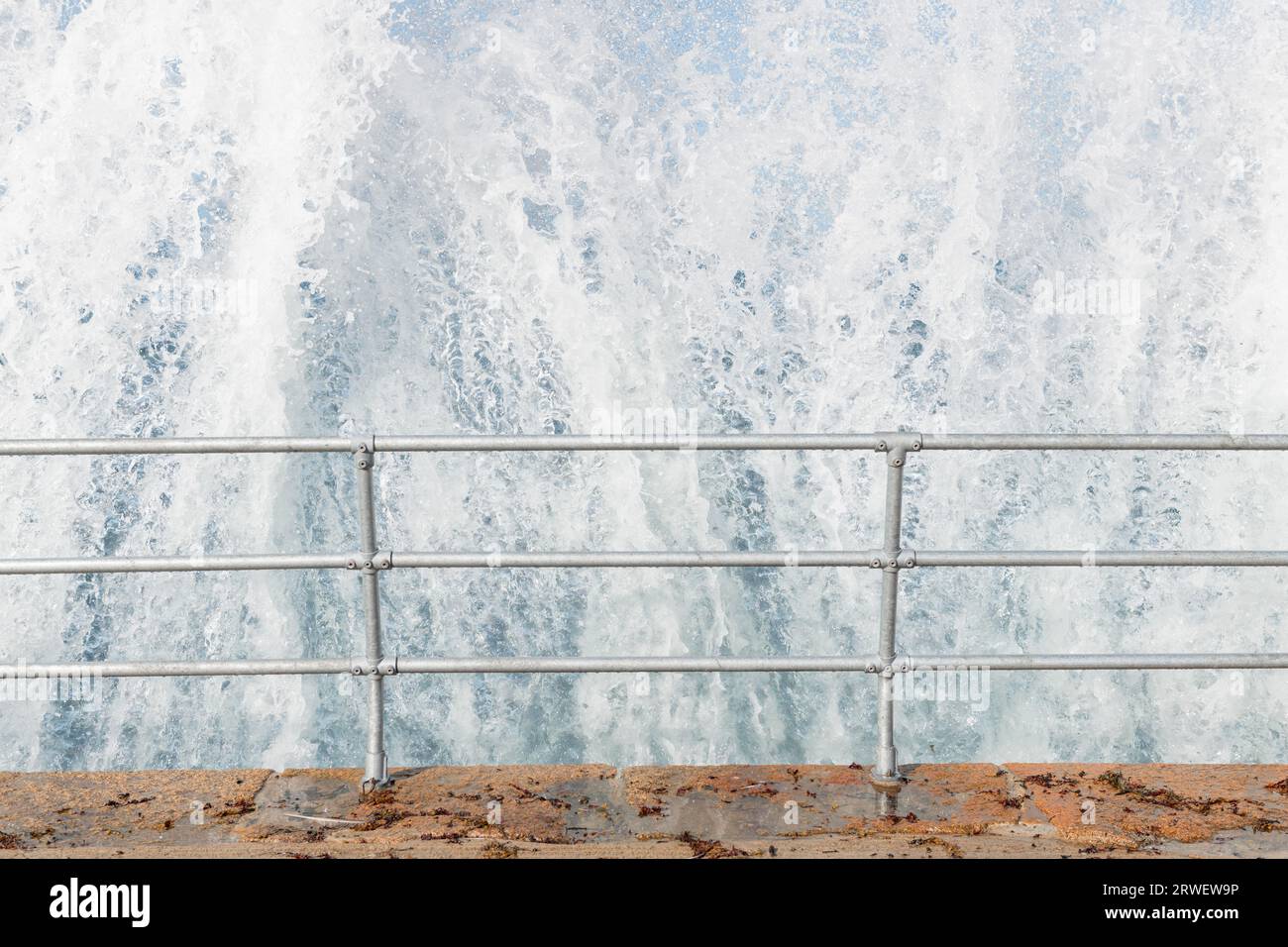 Waves, St Ouen Bay, Jersey, Channel Islands. 11.2m high tide Stock ...