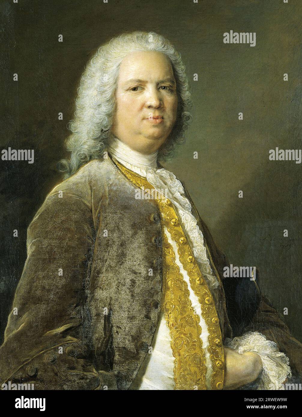 Portrait of the Frankfurt Banker Johann Georg Leerse. Date: 1749 ...