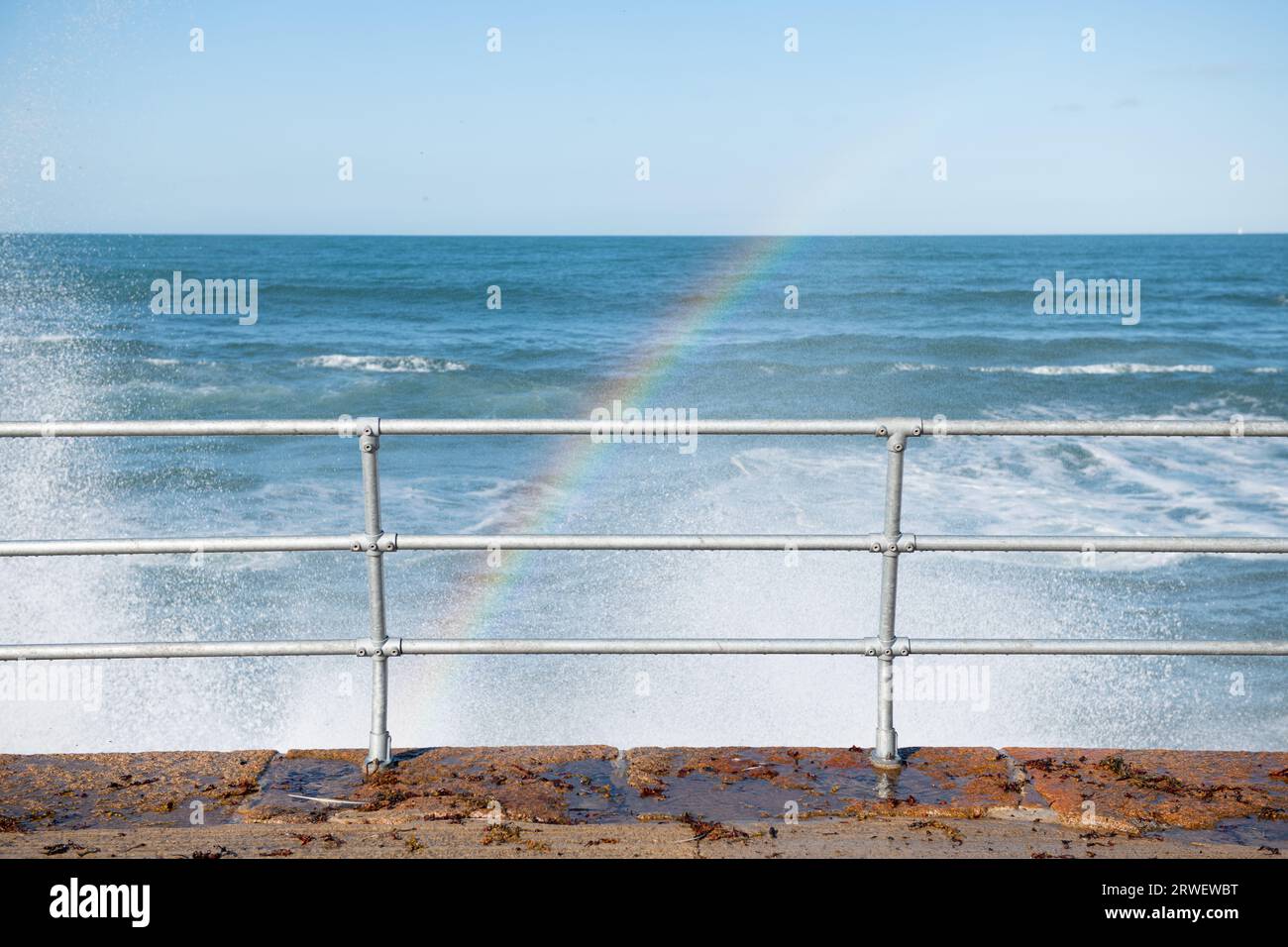 Waves, St Ouen Bay, Jersey, Channel Islands. 11.2m high tide Stock ...