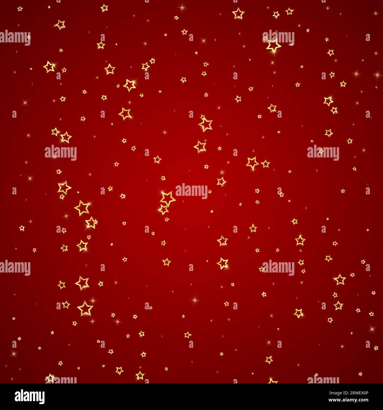Christmas spirit. Scattered falling stars. Festive christmas confetty ...