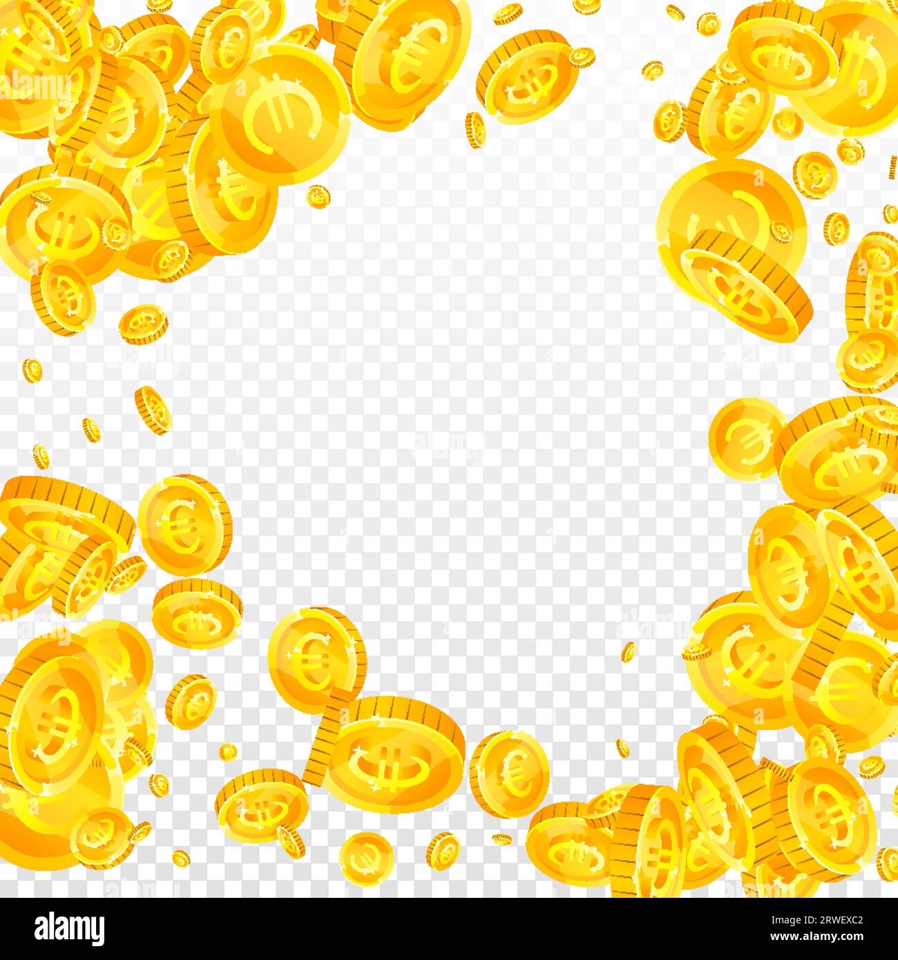 Euro coins in air Stock Vector Images - Alamy