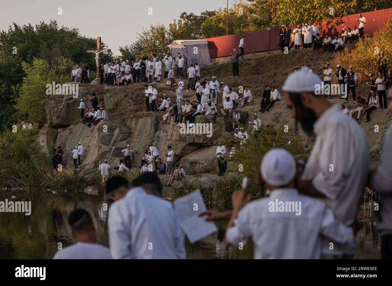 Uman, Ukraine. 17th Sep, 2023. Thousands make the annual pilgrimage to ...