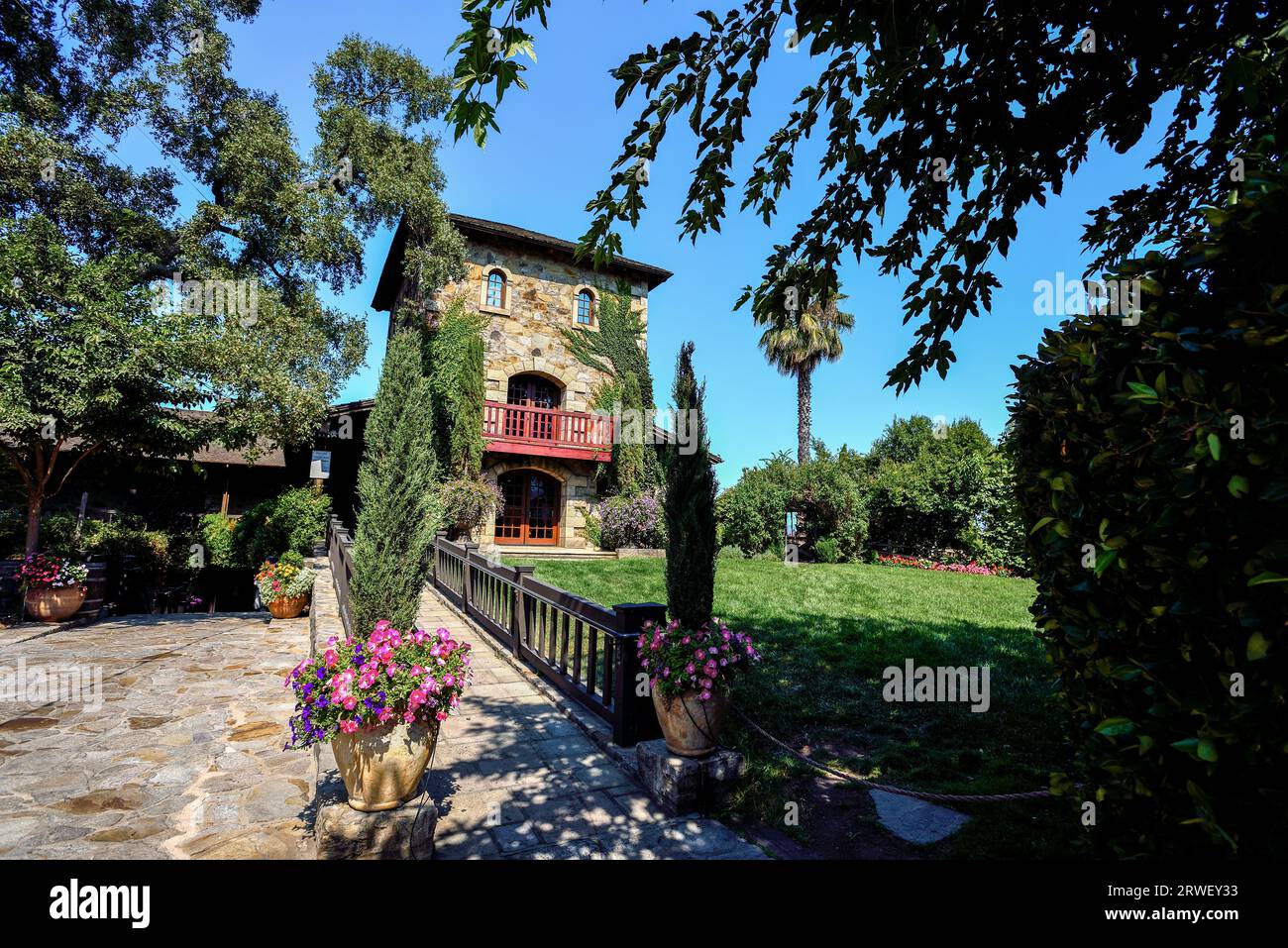 Beautiful Exterior of V. Sattui Winery - St. Helena, Napa Valley ...