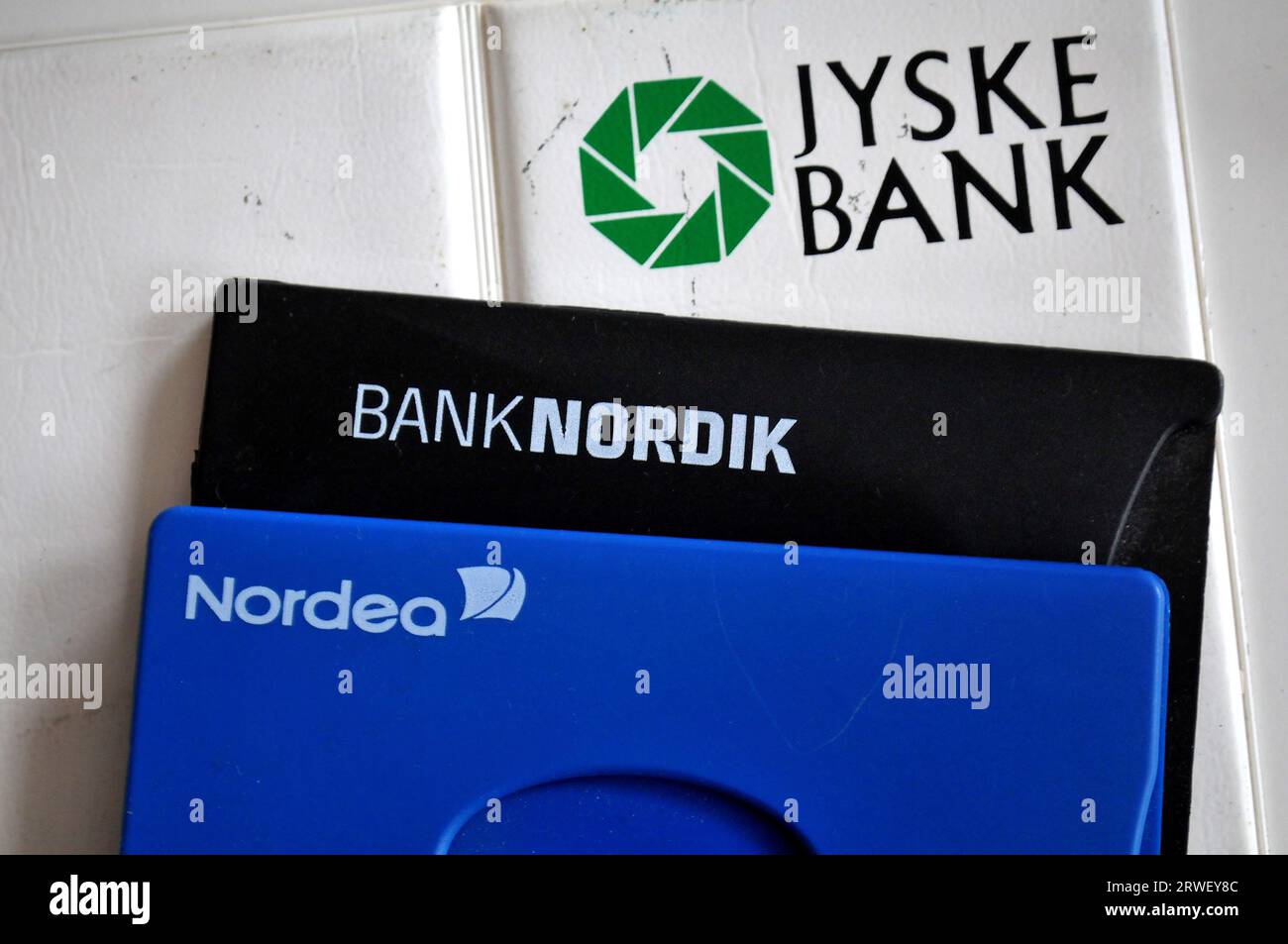 Kastrup/Copenhagen/Denmark/19 September 2023/. Danish banks redit cards ...