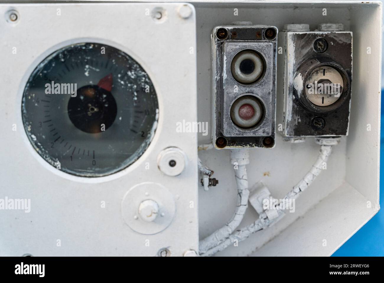 Electric deck control panel for lifting and lowering the anchor chain ...