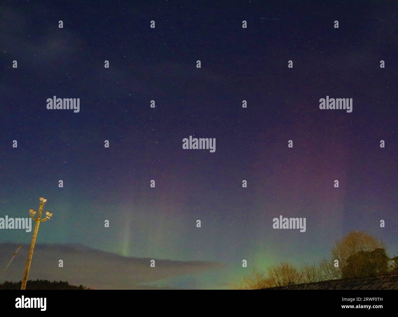 This is an undated handout photo of the northern lights taken from ...