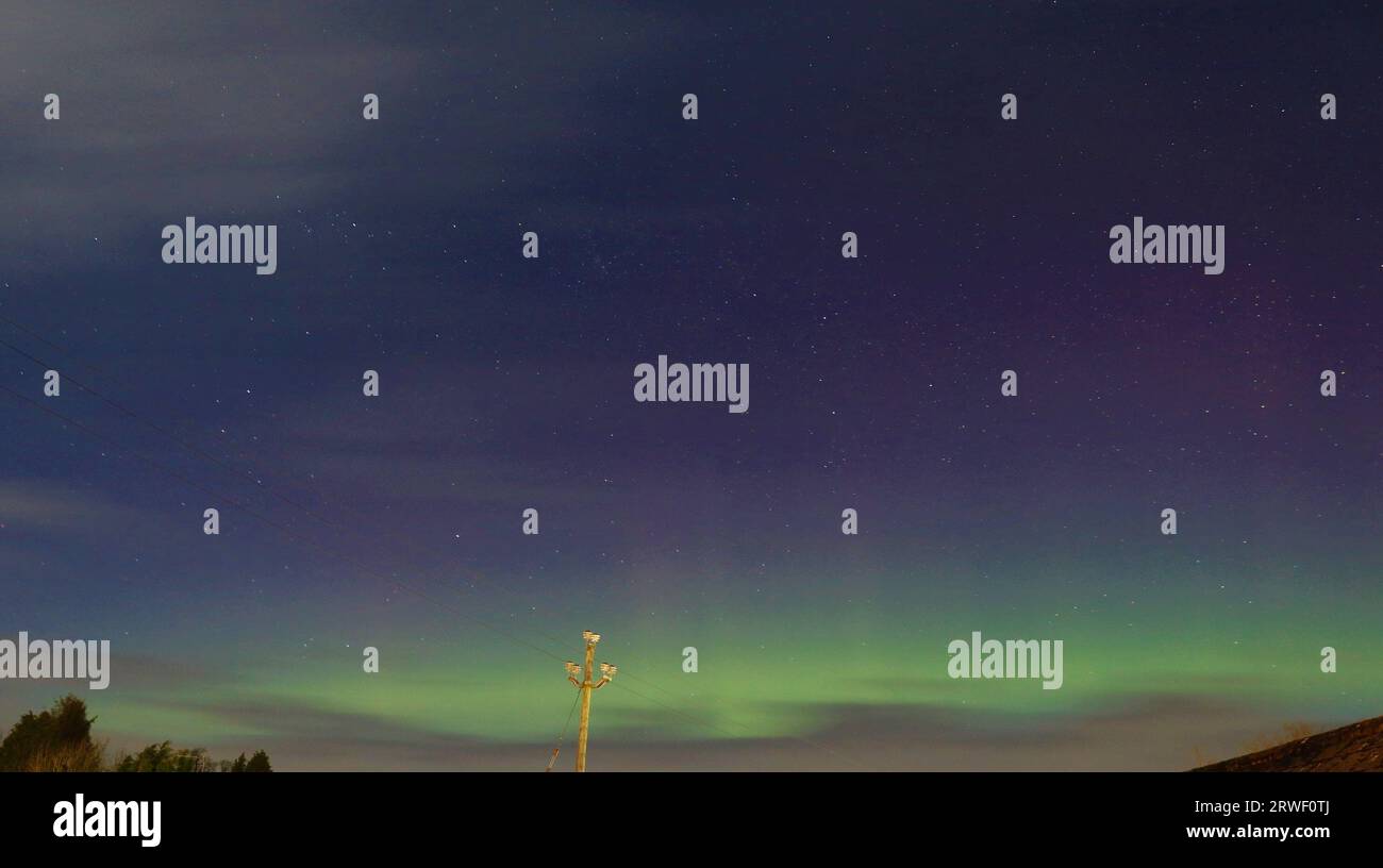 This is an undated handout photo of the northern lights taken from ...