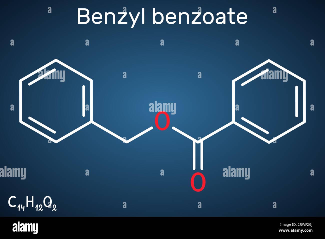 Benzyl Benzoate Molecule It Is Topical Treatment For Scabies And Lice Structural Chemical