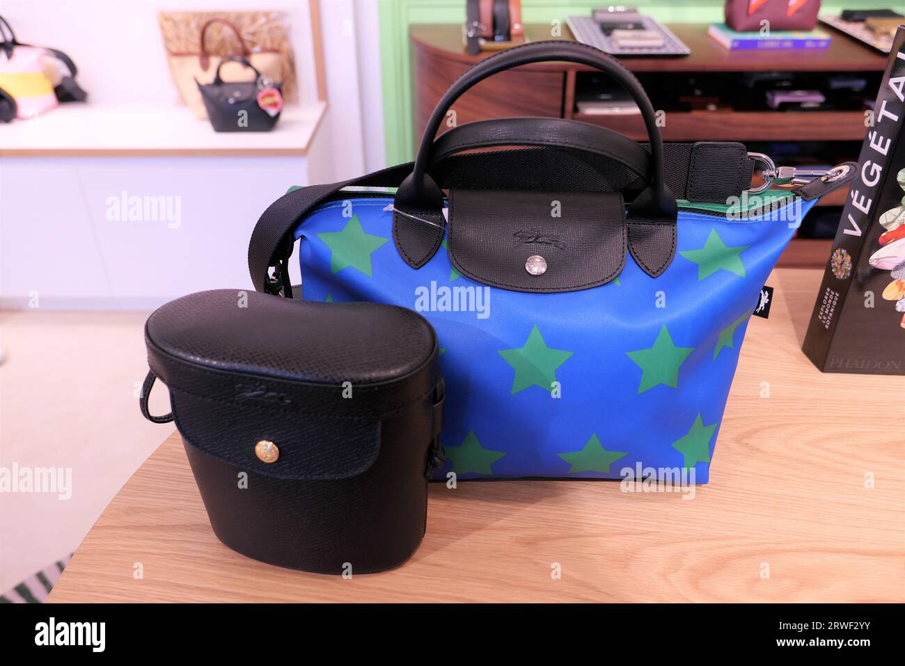 LONGCHAMP WOMEN' BAGS ON DISPLAY INSIDE THE FASHION STORE Stock Photo ...