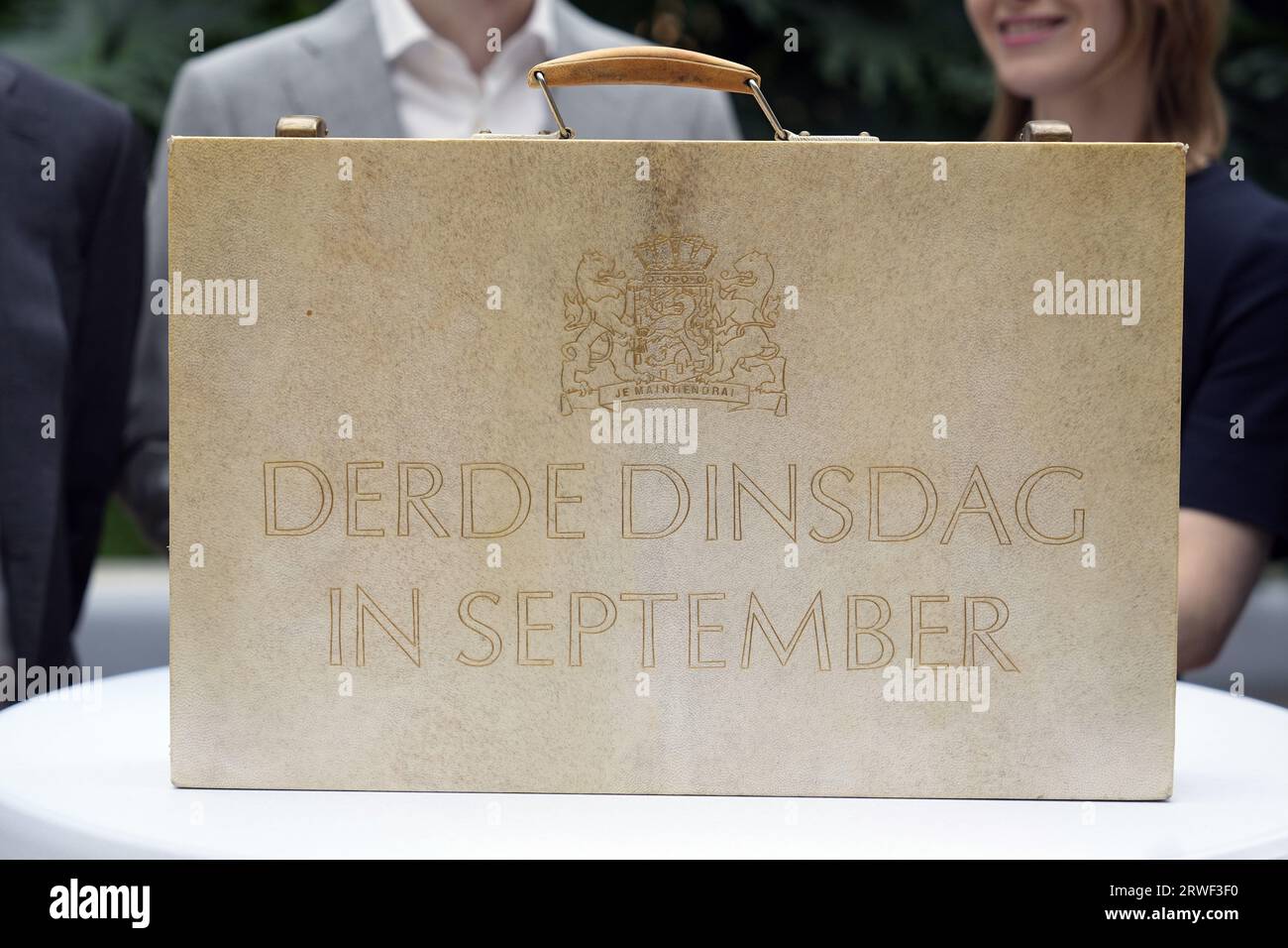 The Hague, Netherlands. 19th Sep, 2023. THE HAGUE - The briefcase with ...