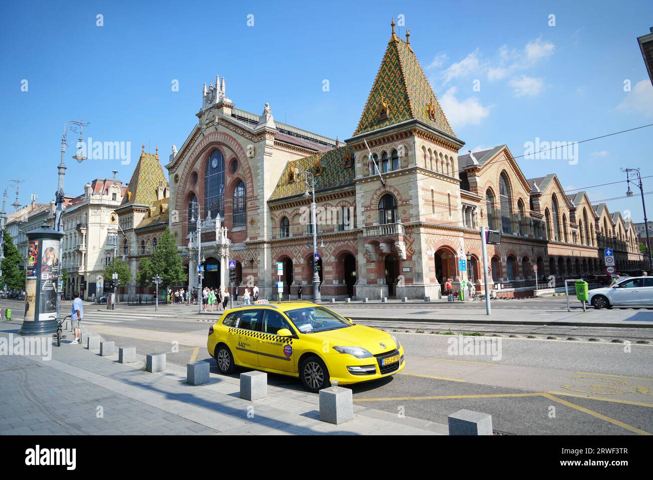 Budapest, Hungary - August 21, 2023: Front view of Great Market Hall of ...