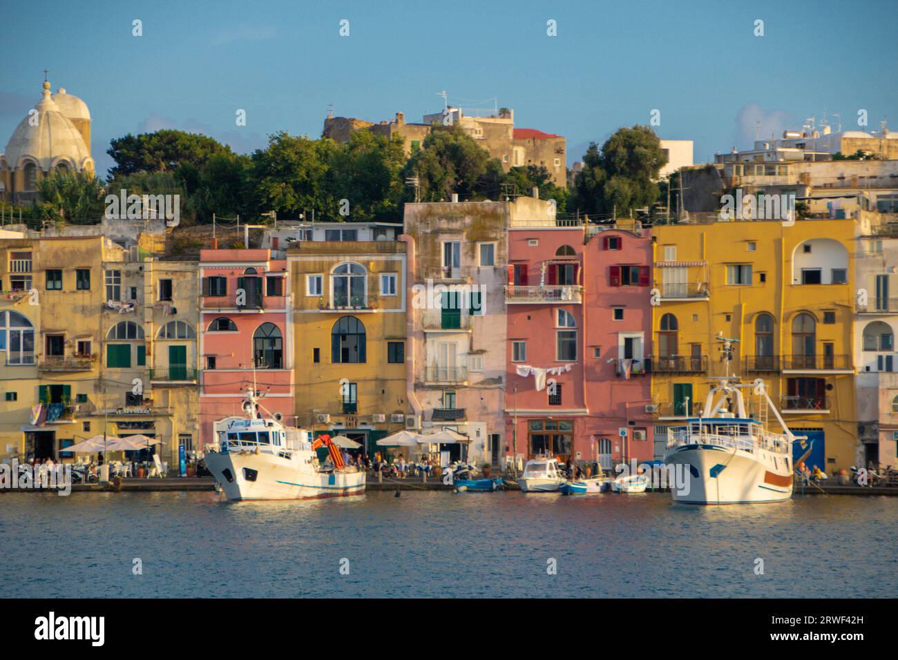 At Procida, Italy, On 07, 31, 2023, Marina Grande, the main port of the ...
