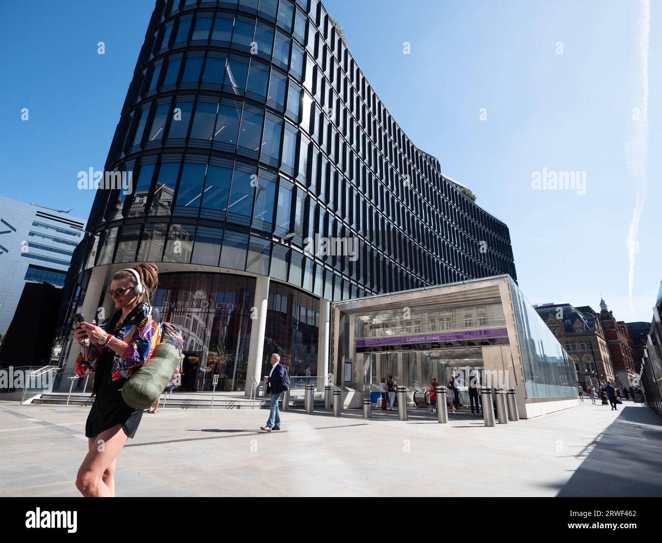 Elizabeth line station entrance hi-res stock photography and images - Alamy