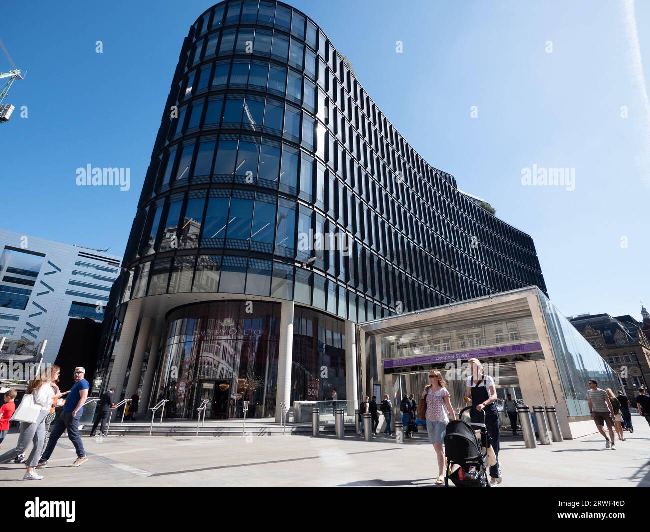 Elizabeth line station entrance hi-res stock photography and images - Alamy