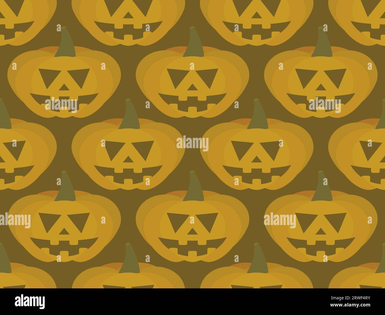 Halloween pumpkins seamless pattern. Halloween carved pumpkin face ...