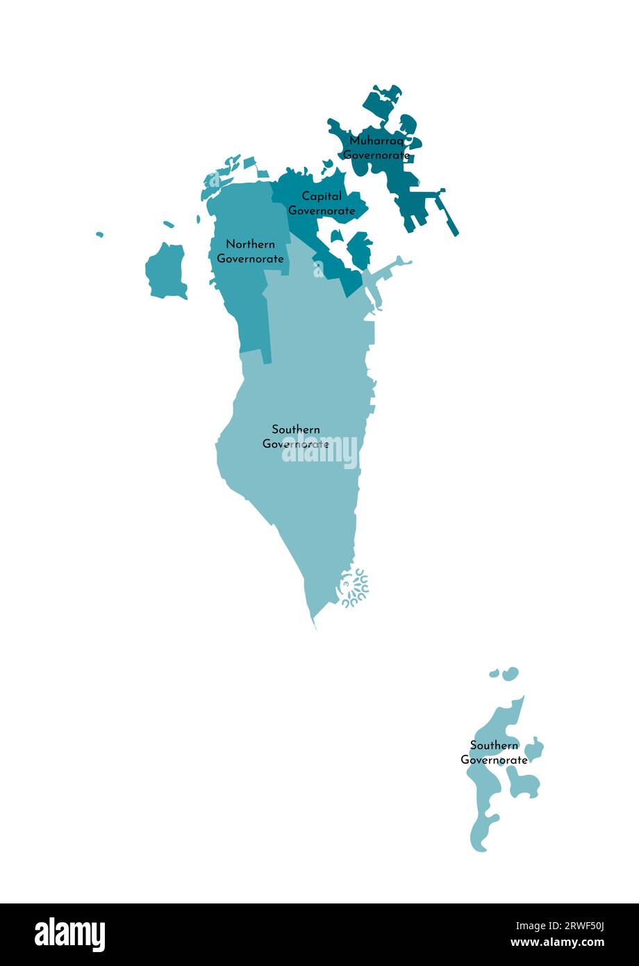 Vector isolated illustration of simplified administrative map of ...