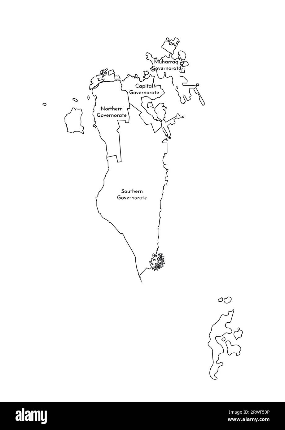 Vector isolated illustration of simplified administrative map of ...