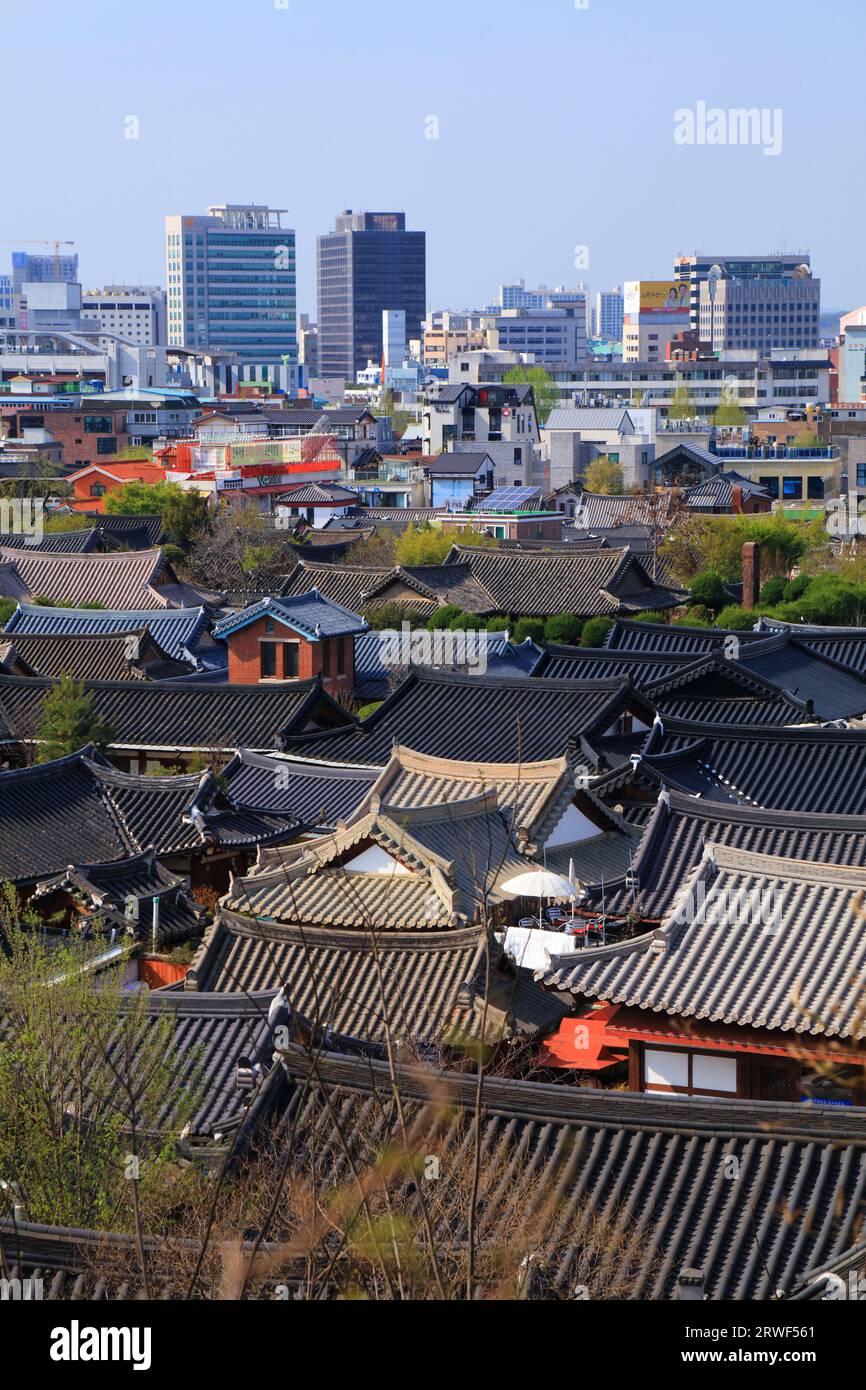 JEONJU, SOUTH KOREA - APRIL 3, 2023: Jeonju Hanok Village, preserved ...