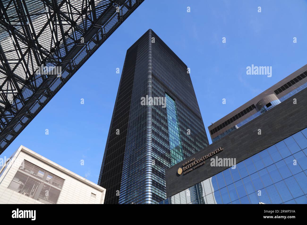 SEOUL, SOUTH KOREA - APRIL 7, 2023: Grand InterContinental Hotel in Parnas Tower in Gangnam. It ...