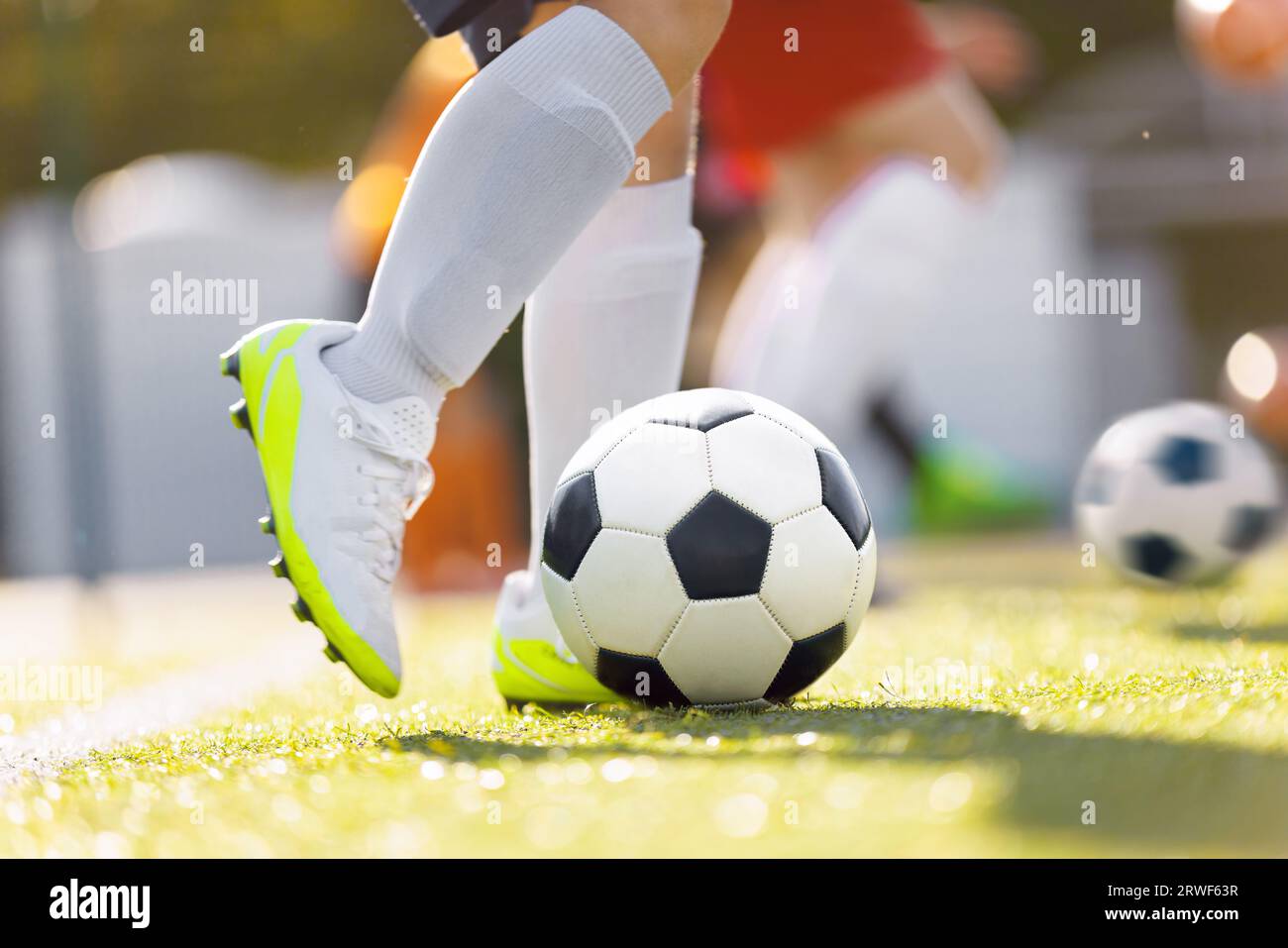 Perfect football pitch with a ball hi-res stock photography and images ...