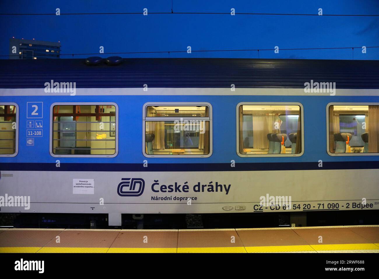 WARSAW, POLAND - APRIL 12, 2023: Ceske Drahy passenger train at ...