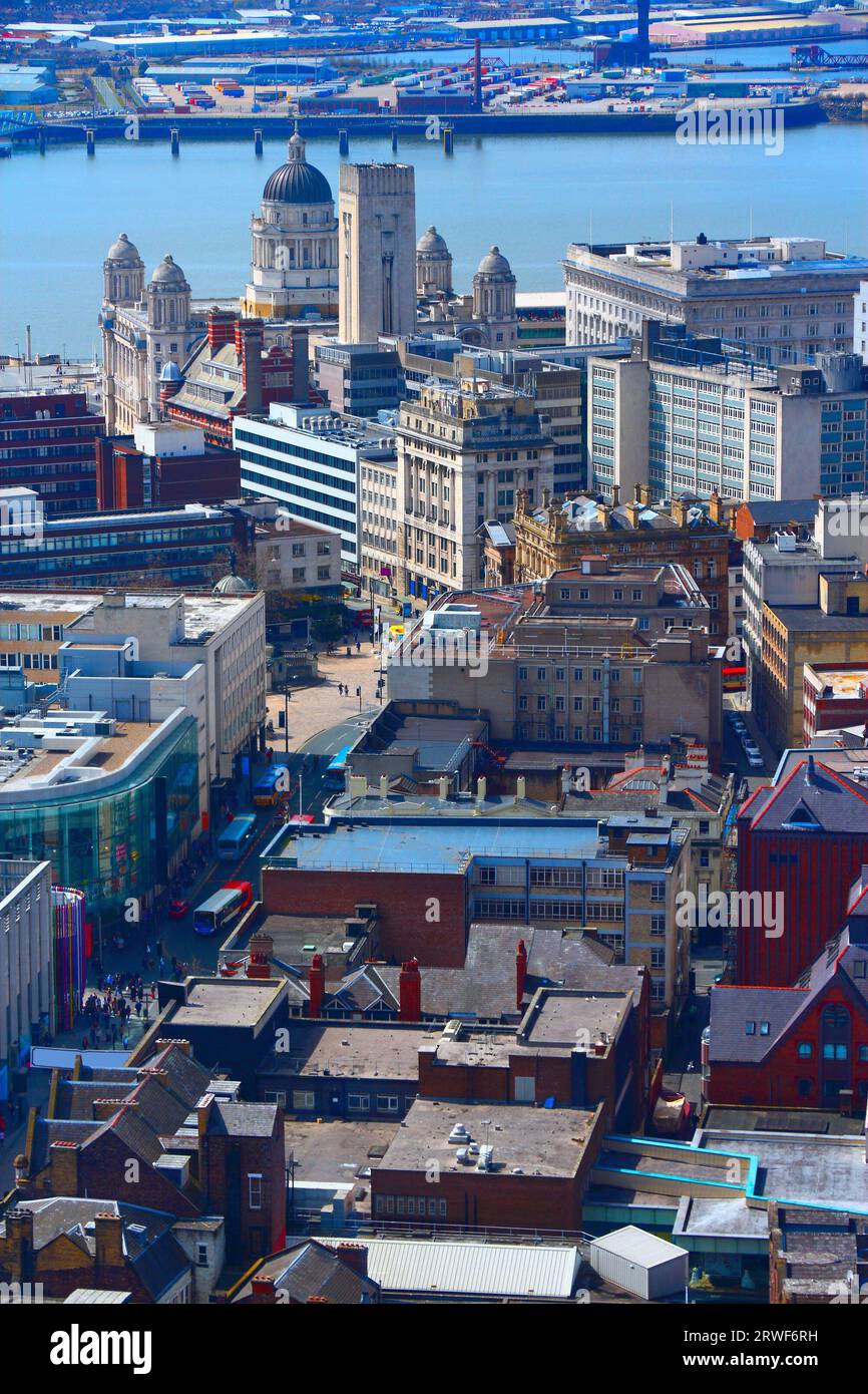 Liverpool aerial view. City in the United Kingdom Stock Photo - Alamy