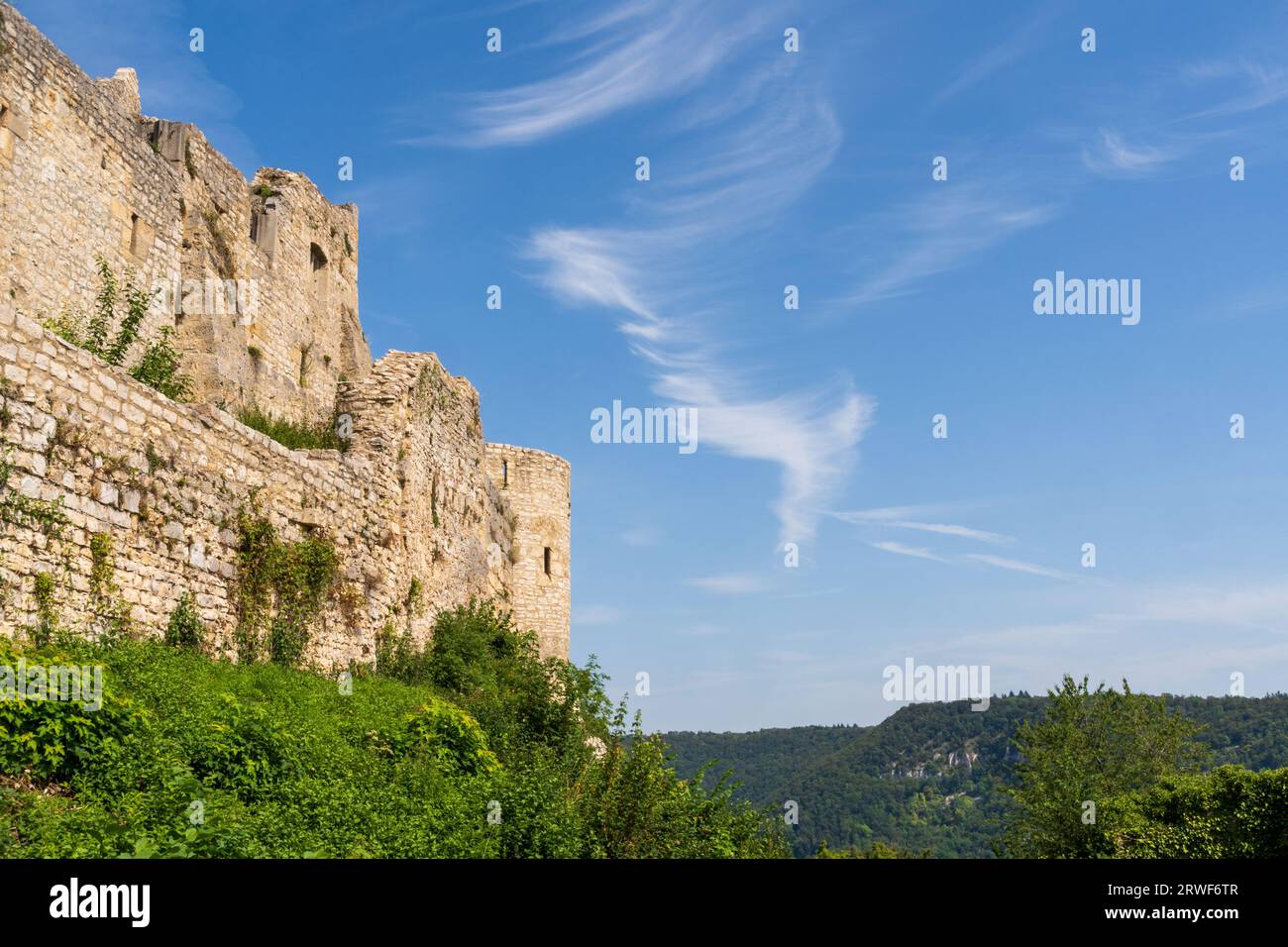 The Burgruine Hohenurach, Stronghold Atop a Hill in Bad Urach, Germany ...